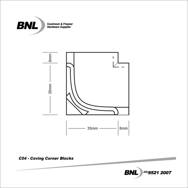 C04 BNL Coving Corner Blocks - BNL Supply