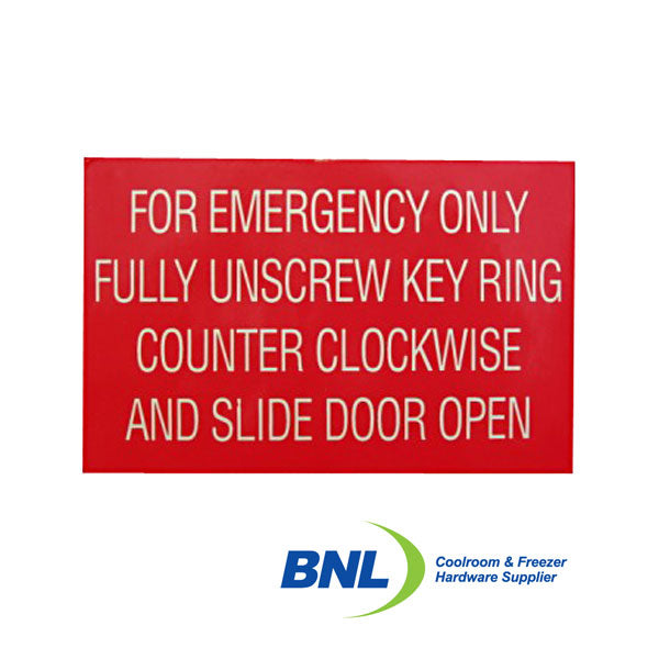 P07SK Fluorescent Emergency Release Sticker - Slide / Key Ring - BNL Supply
